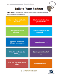 Discussion Stems Worksheets - 15 Worksheets.com