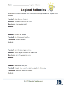 Logical Fallacies Worksheets | Figurative Language - 15 Worksheets.com