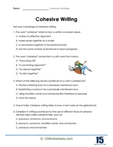 Cohesive Writing Worksheets - 15 Worksheets.com