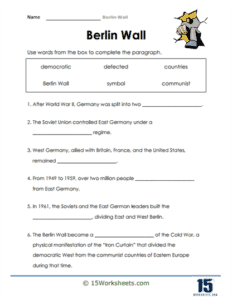 Berlin Wall Worksheets - 15 Worksheets.com