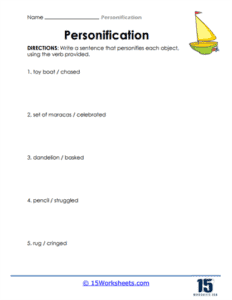 Personification Worksheets | Figurative Language - 15 Worksheets.com