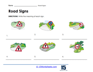 Road Signs Worksheets - 15 Worksheets.com