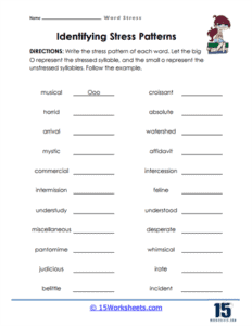 Word Stress Worksheets - 15 Worksheets.com