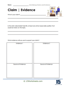 Claim vs. Evidence Worksheets - 15 Worksheets.com