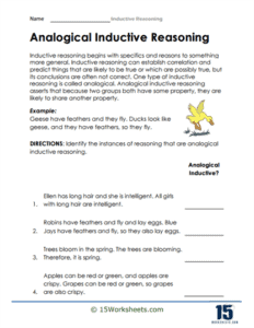 Inductive Reasoning Worksheets - 15 Worksheets.com