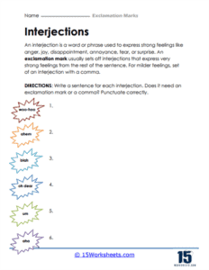 Exclamations Worksheets - 15 Worksheets.com