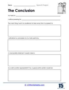 Speech Projects Worksheets - 15 Worksheets.com