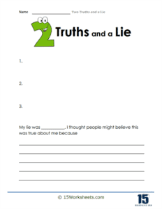 Two Truths and a Lie Worksheets - 15 Worksheets.com