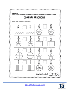 Comparing Fractions Worksheets - 15 Worksheets.com