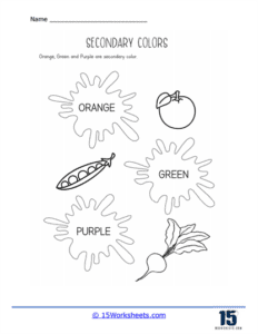 Secondary Colors Worksheets | Blending Practice - 15 Worksheets.com