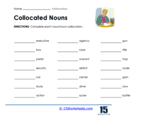 Collocation Worksheets | Natural Word Combinations - 15 Worksheets.com