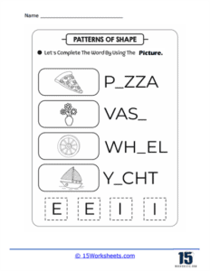 Patterns of Letters Worksheets - 15 Worksheets.com