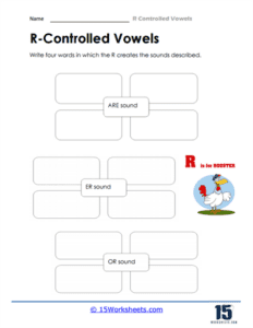 R Controlled Vowels Worksheets | Phonics - 15 Worksheets.com