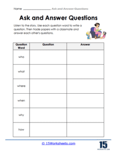 Ask and Answer Questions Worksheets - 15 Worksheets.com