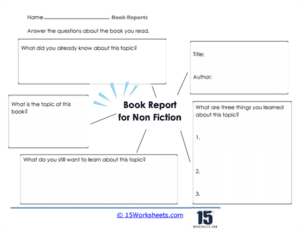 Book Reports Worksheets - 15 Worksheets.com