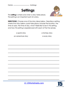 Story Settings Worksheets | Reading Collection - 15 Worksheets.com