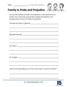 Pride and Prejudice Worksheets - 15 Worksheets.com