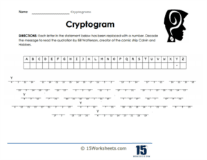 Cryptograms Worksheets - 15 Worksheets.com