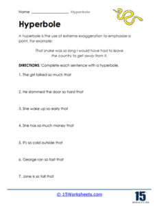 Hyperbole Worksheets - 15 Worksheets.com