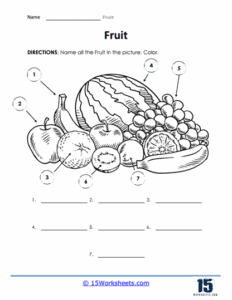 Fruit Worksheets - 15 Worksheets.com
