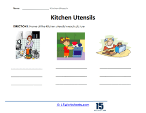 Kitchen Utensils Worksheets - 15 Worksheets.com