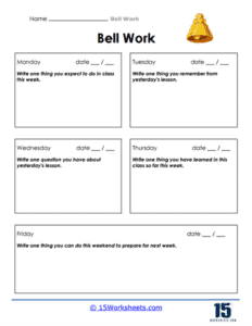 Bell Work Worksheets | Activate Minds - 15 Worksheets.com