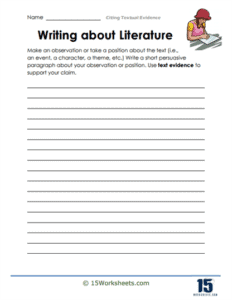 Citing Textual Evidence Worksheets - 15 Worksheets.com