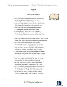 Grade 7 Reading Comprehension Worksheets - 15 Worksheets.com