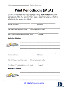 Citing Sources Worksheets - 15 Worksheets.com