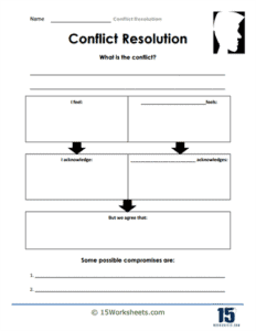 Conflict Resolution Worksheets - 15 Worksheets.com