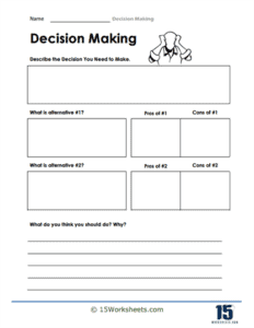 Decision Making Worksheets | Choices, Ethics & Reflection - 15 ...