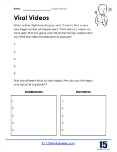 Digital Media Worksheets - 15 Worksheets.com