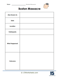 Boston Massacre Worksheets - 15 Worksheets.com