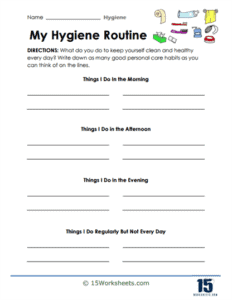 Personal Hygiene Worksheets | Life Skills - 15 Worksheets.com