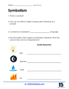 Symbolism Worksheets | Literary & Visual - 15 Worksheets.com