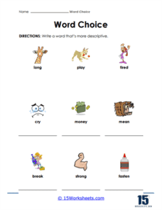 Word Choices Worksheets - 15 Worksheets.com
