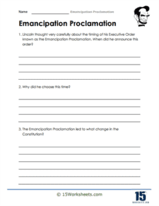 Emancipation Proclamation Worksheets - 15 Worksheets.com
