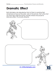 Pauses Worksheets | Enhance Writing Flow - 15 Worksheets.com