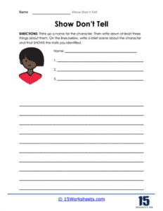 Show Don't Tell Worksheets - 15 Worksheets.com