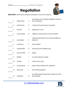 Business English Worksheets - 15 Worksheets.com