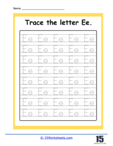 Letter E Worksheets | Alphabet Series - 15 Worksheets.com