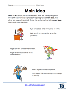 Main Ideas Worksheets | Reading Skills - 15 Worksheets.com