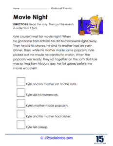 Order of Events Worksheets | Chronological Sequencing - 15 Worksheets.com