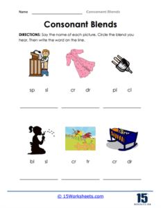Consonant Blends Worksheets - 15 Worksheets.com