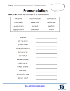 Pronunciation Worksheets | Phonics Collection - 15 Worksheets.com