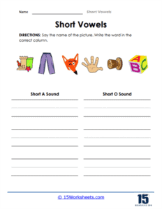 Short Vowels Worksheets | Build Fluency - 15 Worksheets.com