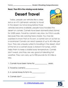 Grade 3 Reading Comprehension Worksheets - 15 Worksheets.com