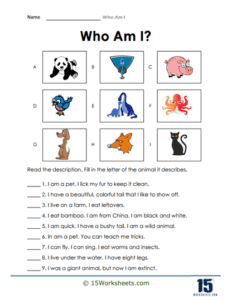Who Am I? Worksheets | Critical Thinking - 15 Worksheets.com
