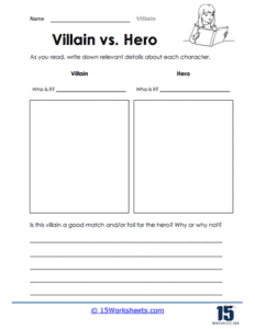 Villain Worksheets - 15 Worksheets.com