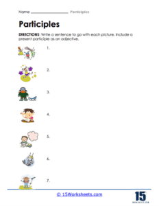 Participles Worksheets - 15 Worksheets.com
